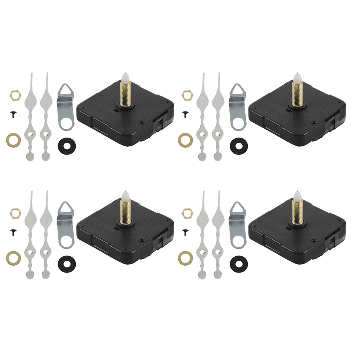 4X Long Spindle Clock Mechanism Movement, 3/ 5 Inch Maximum Dial ...