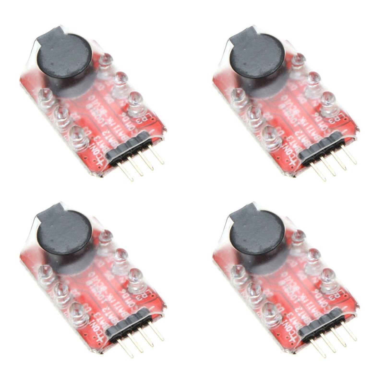 4X Loud Hailer Lipo Battery Voltage Alarm Display Checker 2-3S LED ...