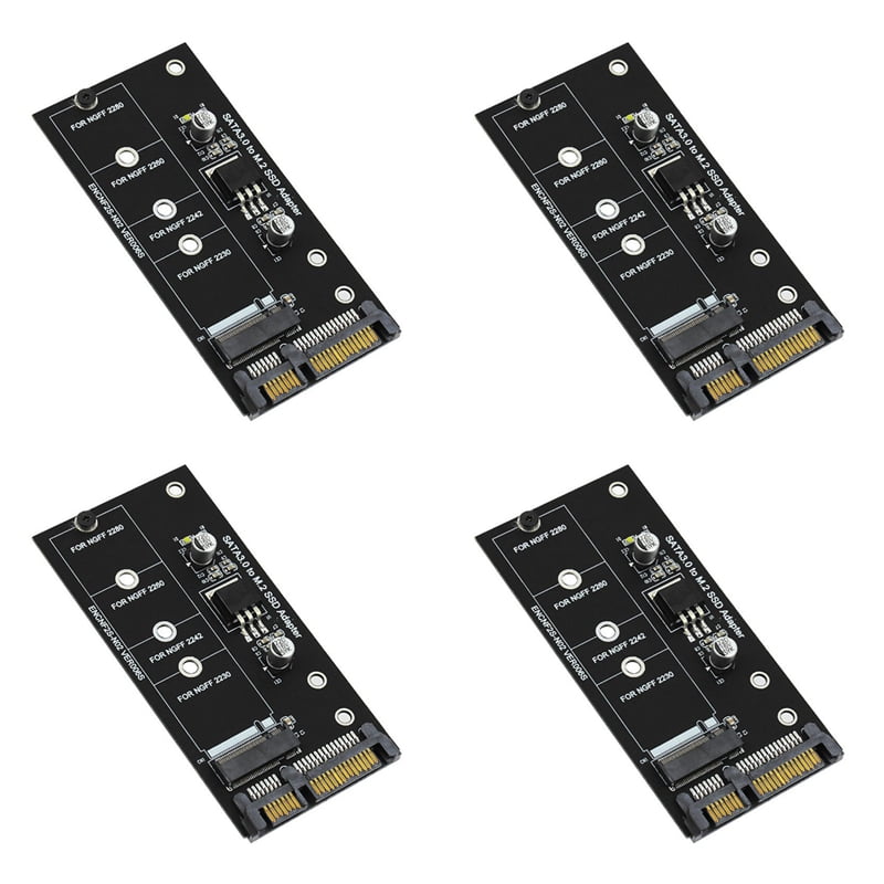 4X M.2 SATA Adapter M2 to SATA Adapter M.2 to SATA Adapter M.2 NGFF Converter 2.5inch SATA3 Card ...