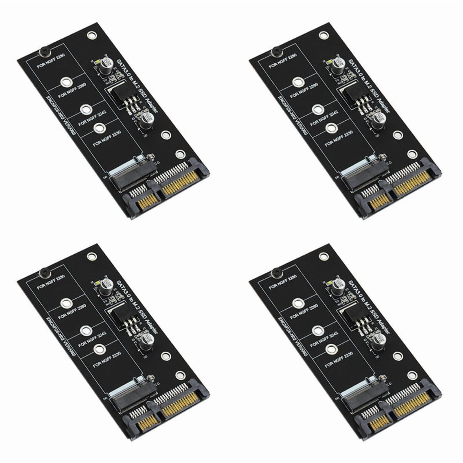 4X M.2 SATA Adapter M2 to SATA Adapter M.2 to SATA Adapter M.2 NGFF Converter 2.5inch SATA3 Card ...