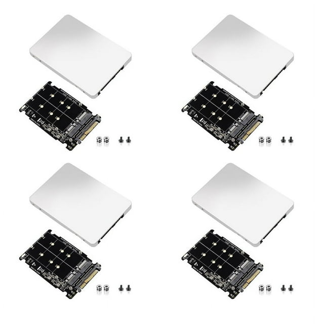 4X M.2 SSD to U.2 Adapter 2In1 M.2 NVMe and SATA-Bus NGFF SSD to PCI-E U.2 SFF-8639 Adapter PCIe ...