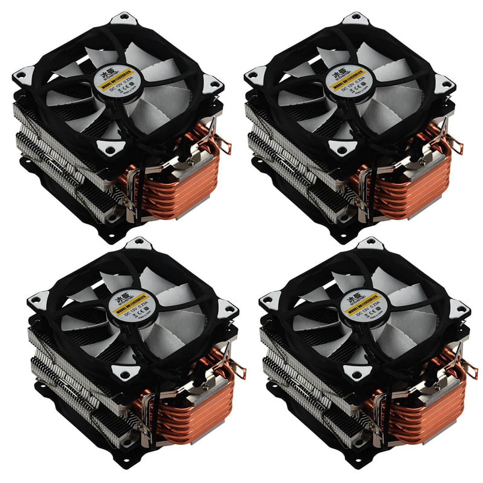 4X M-T6 4PIN CPU 6 Heatpipe Double Fans 12cm Cooling Fan LGA775 1151 ...