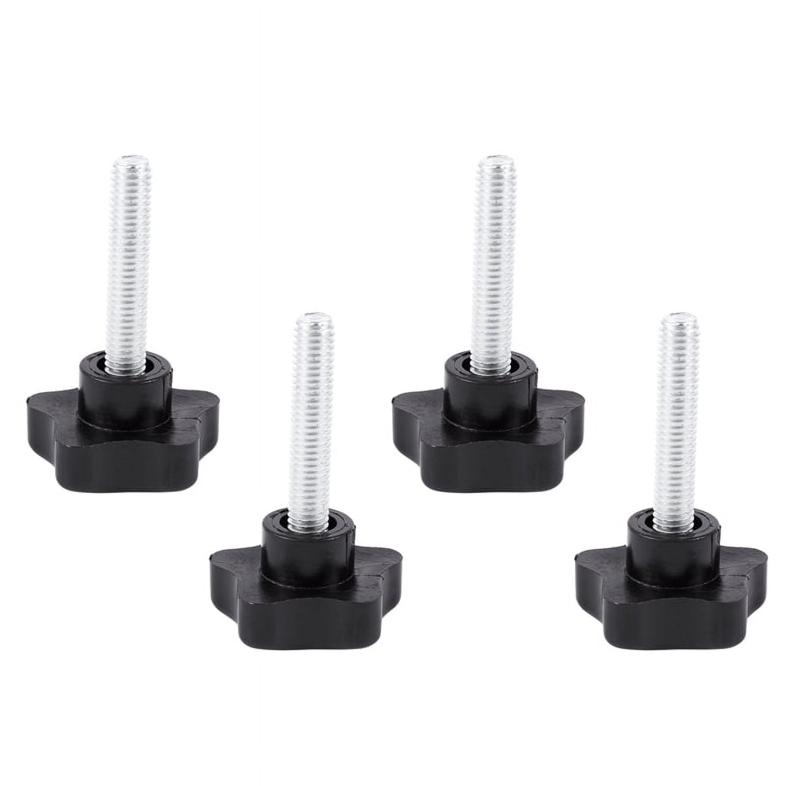4X M8 x 40mm Screws Star Wing Screw Clamp Knob Handle Black - Walmart.com