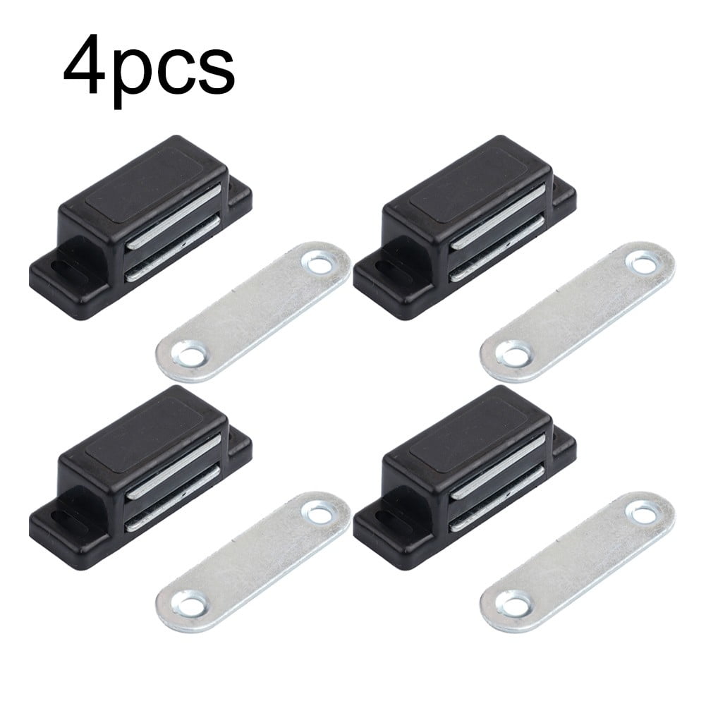 4X Magnetic Catch Cupboard Door Latch White Cabinet Catch Magnet With ...
