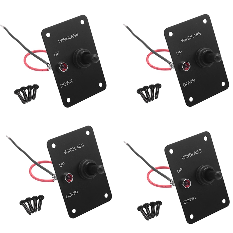 4X Marine Boat Anchor Windlass Return Toggle Switch Aluminum Plate 2 ...