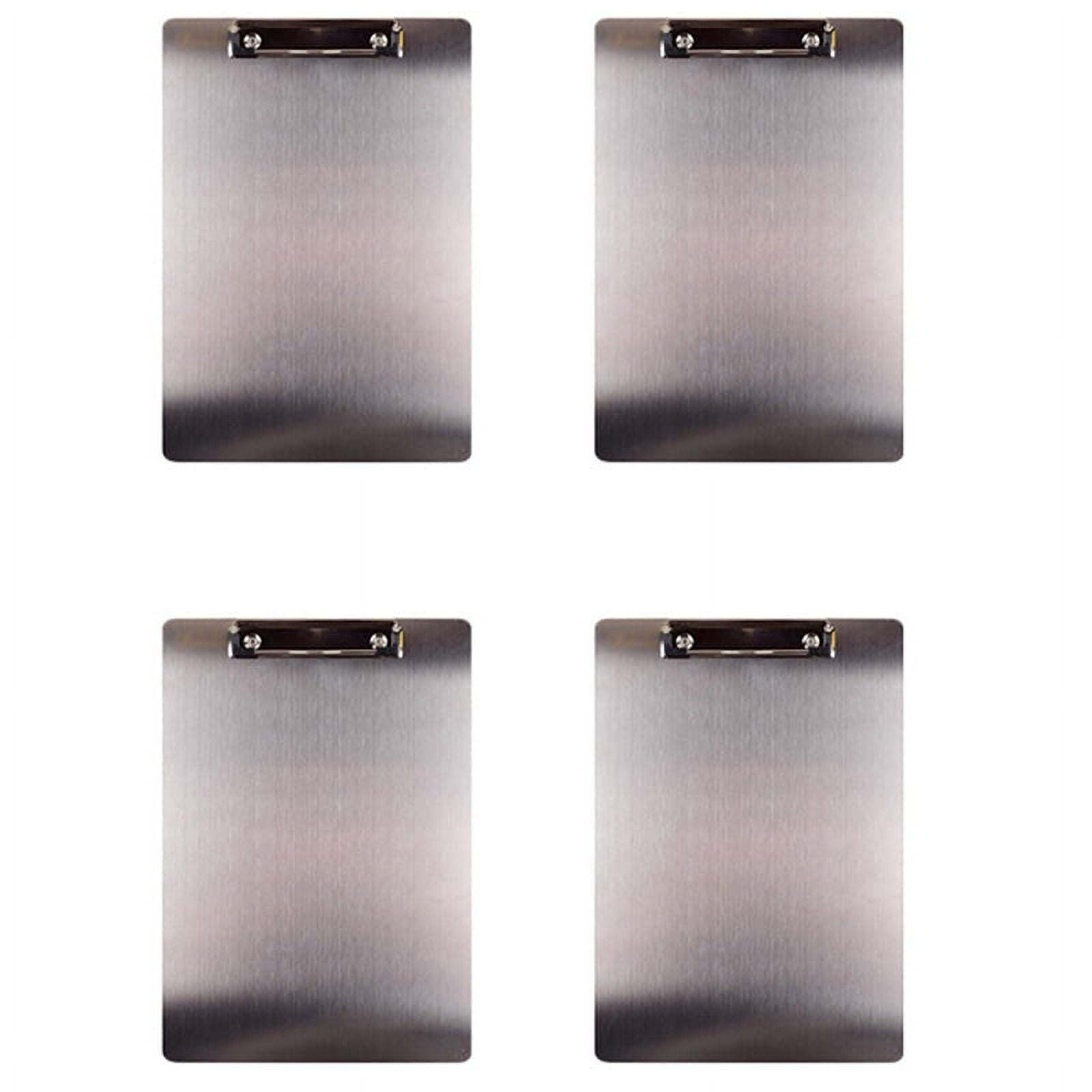 4X Metal Clipboard Folder A4 Stainless Steel Clip Board Bill Storage ...