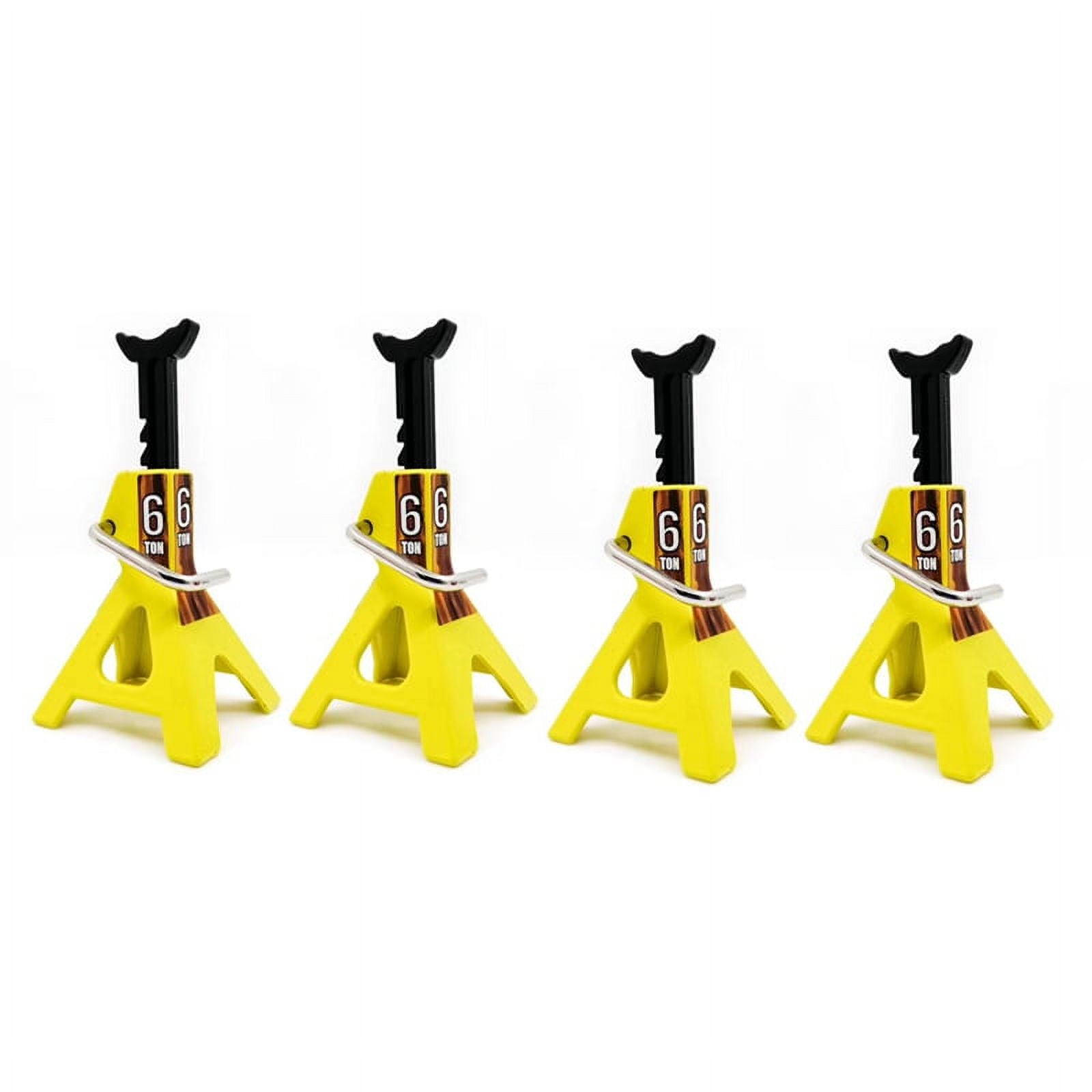 4X Metal Jack Stands 6 Ton Height Adjustable for 1/10 RC Crawler Truck ...