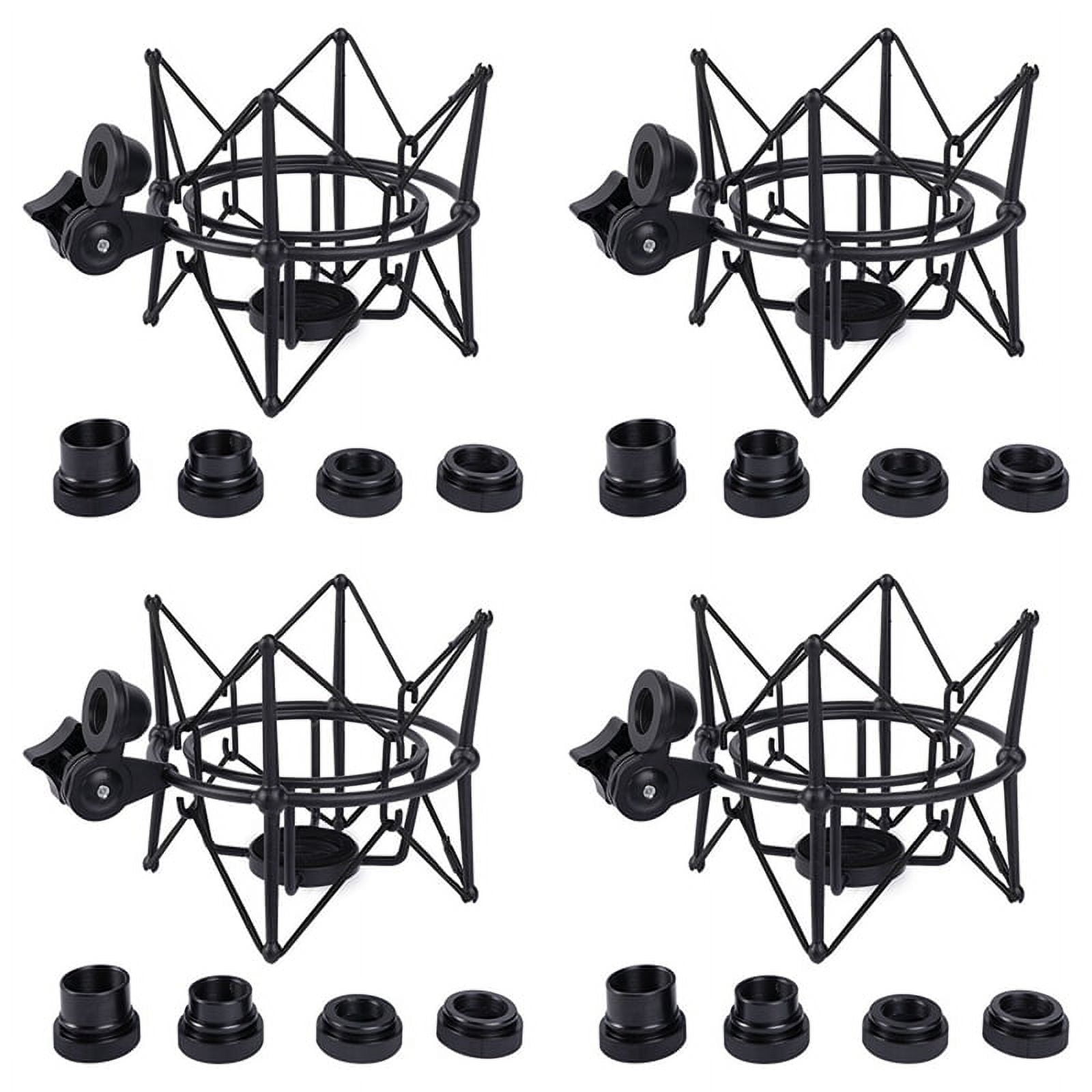 4X Microphone Shock Mount Adjustable Mount Recording Mic Stand Metal ...
