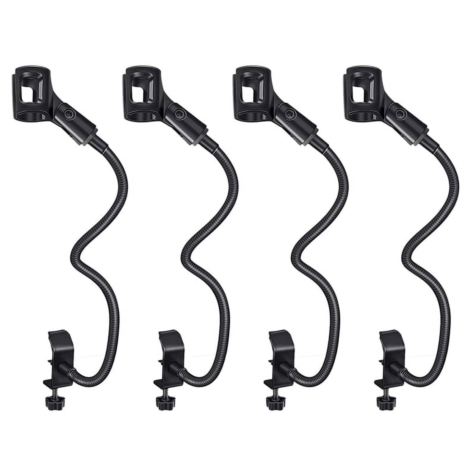 4X Microphone Stand Flexible Gooseneck Desk Clamp Holder Microphone Arm ...