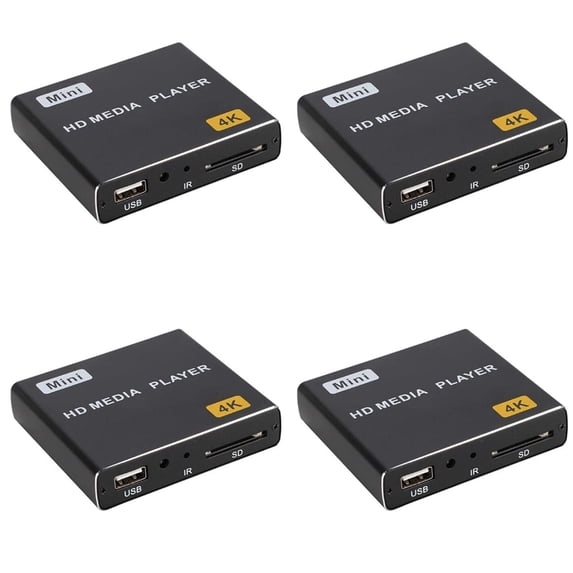 4X Mini 4K HDD Media Player 1080P Horizontal and Vertical Digital Video ...