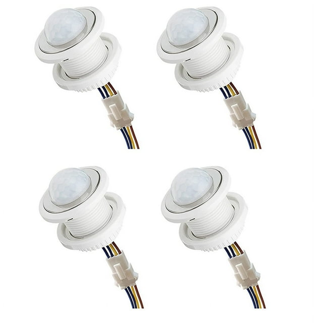4X Mini Motion Sensor Light Switch 110-220V PIR Sensor Smart Detection ...