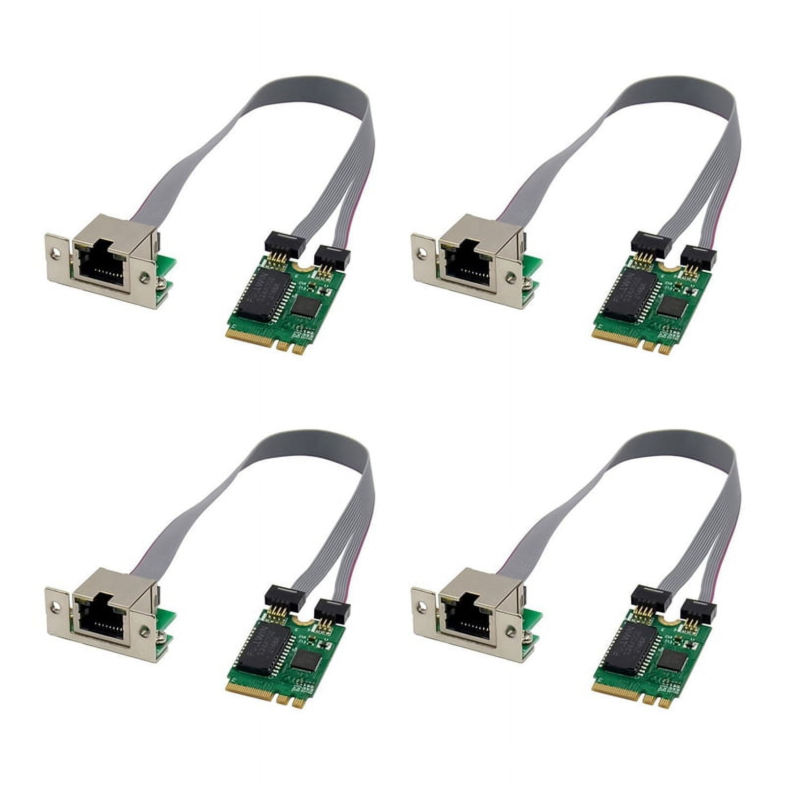 4X Mini PCIE Network Card M.2 A+E to RTL8111F Gigabit Ethernet Card ...