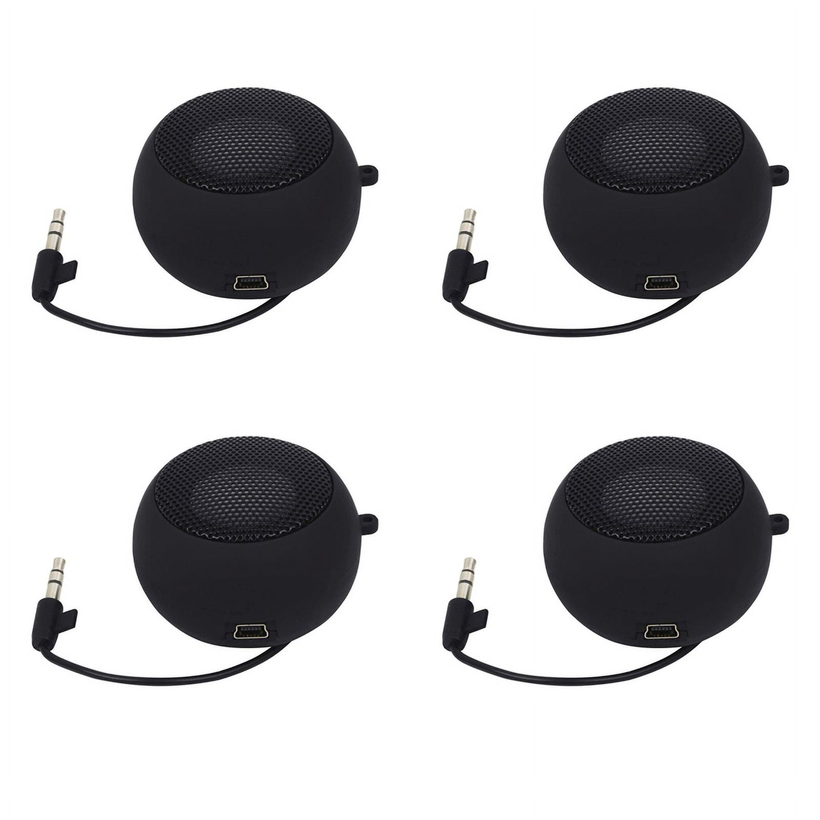 4X Mini Speaker Portable Rechargeable Travel Speaker with Aux Input ...
