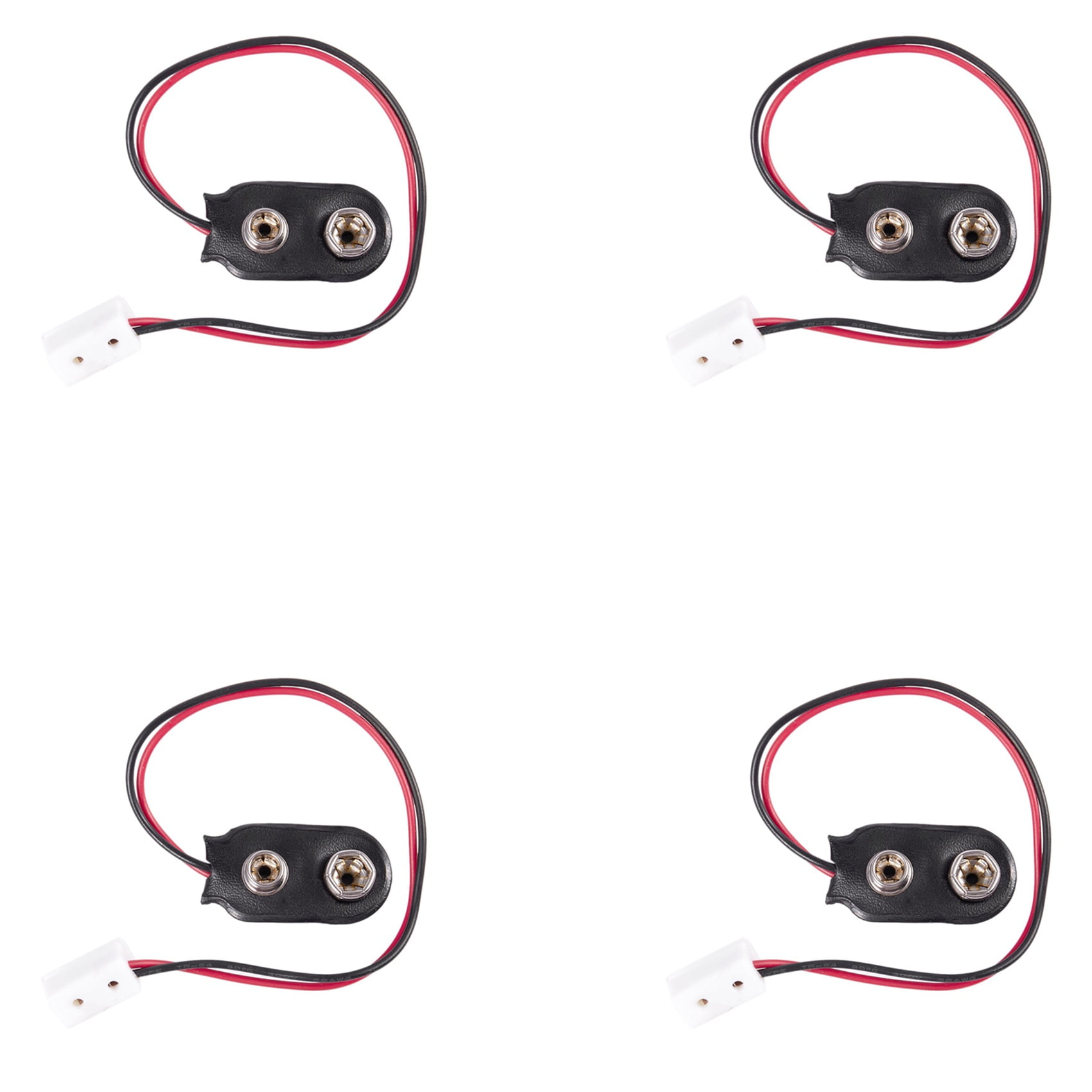 4X Miniature 9V Battery Connector W/ Wire and Single Receptacle LA005 ...
