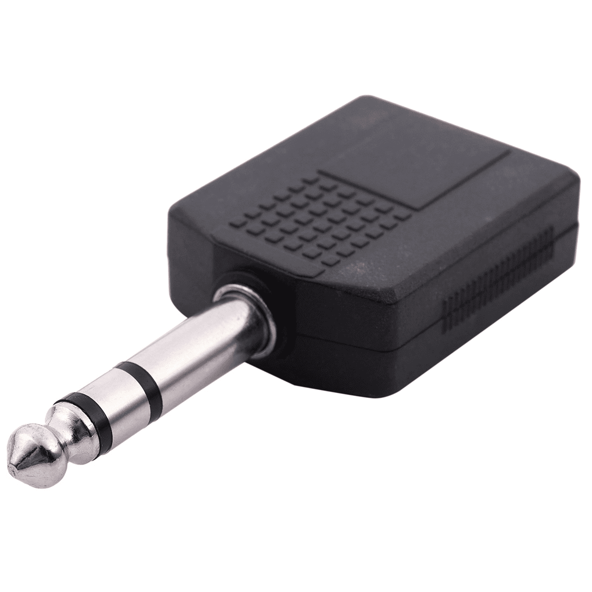 4X Mono 6.35mm Male Plug to Dual 6.35mm Female Socket Splitter Adapter ...