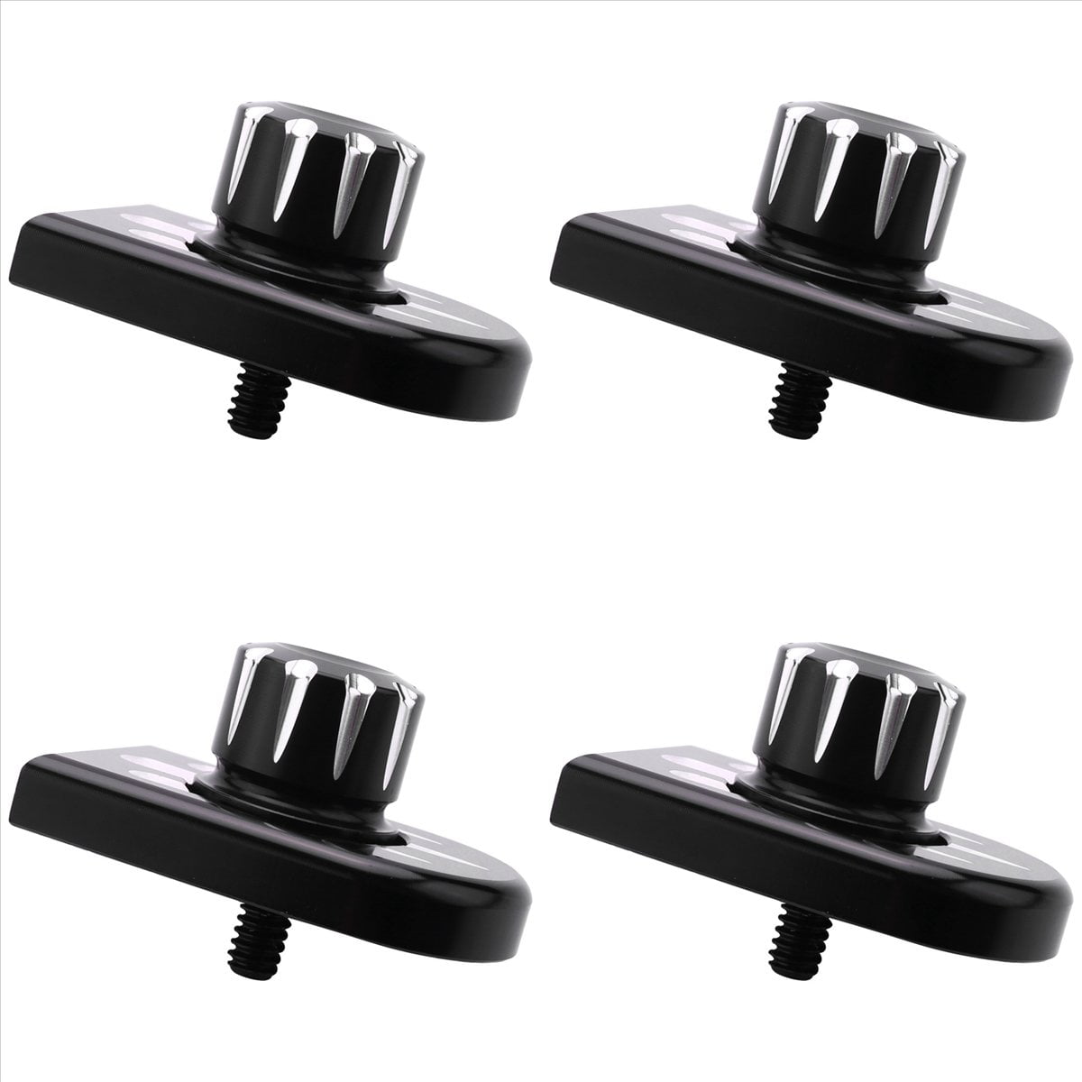 4X Motorcycle Rear Seat Bolt Tab Screw Mount Knob Cover Kit Aluminum ...