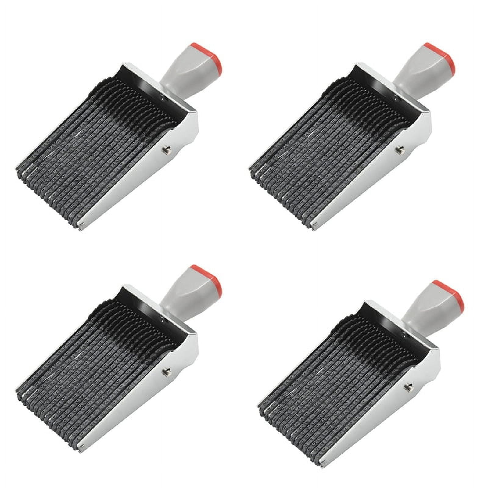 4X Multipurpose 15 Digit Alphabet Rolling Rubber Stamp English Letter ...