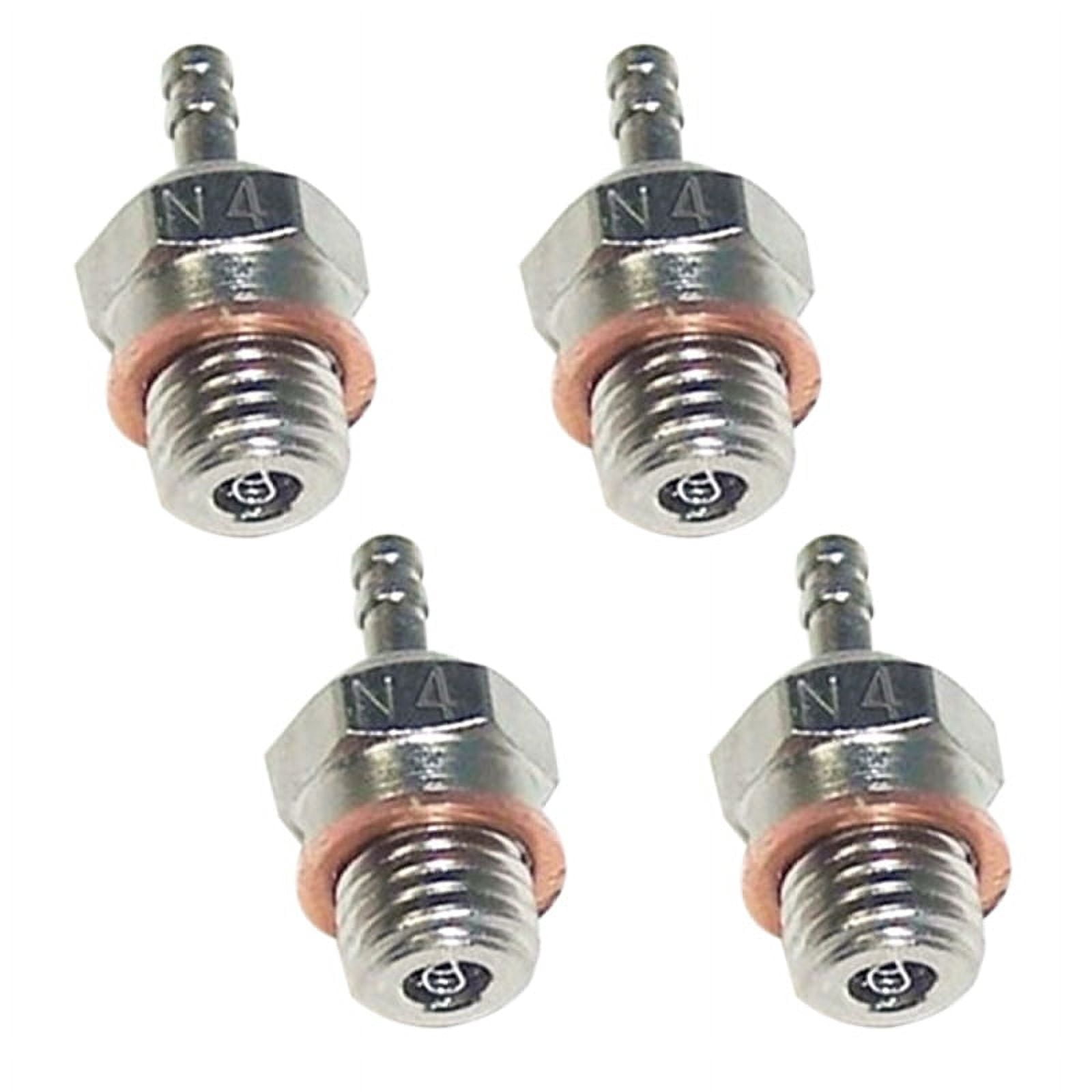 4X N4 Hot Glow Plug Spark for 70117 1/10 1/8 RC Truck Nitro Engine ...