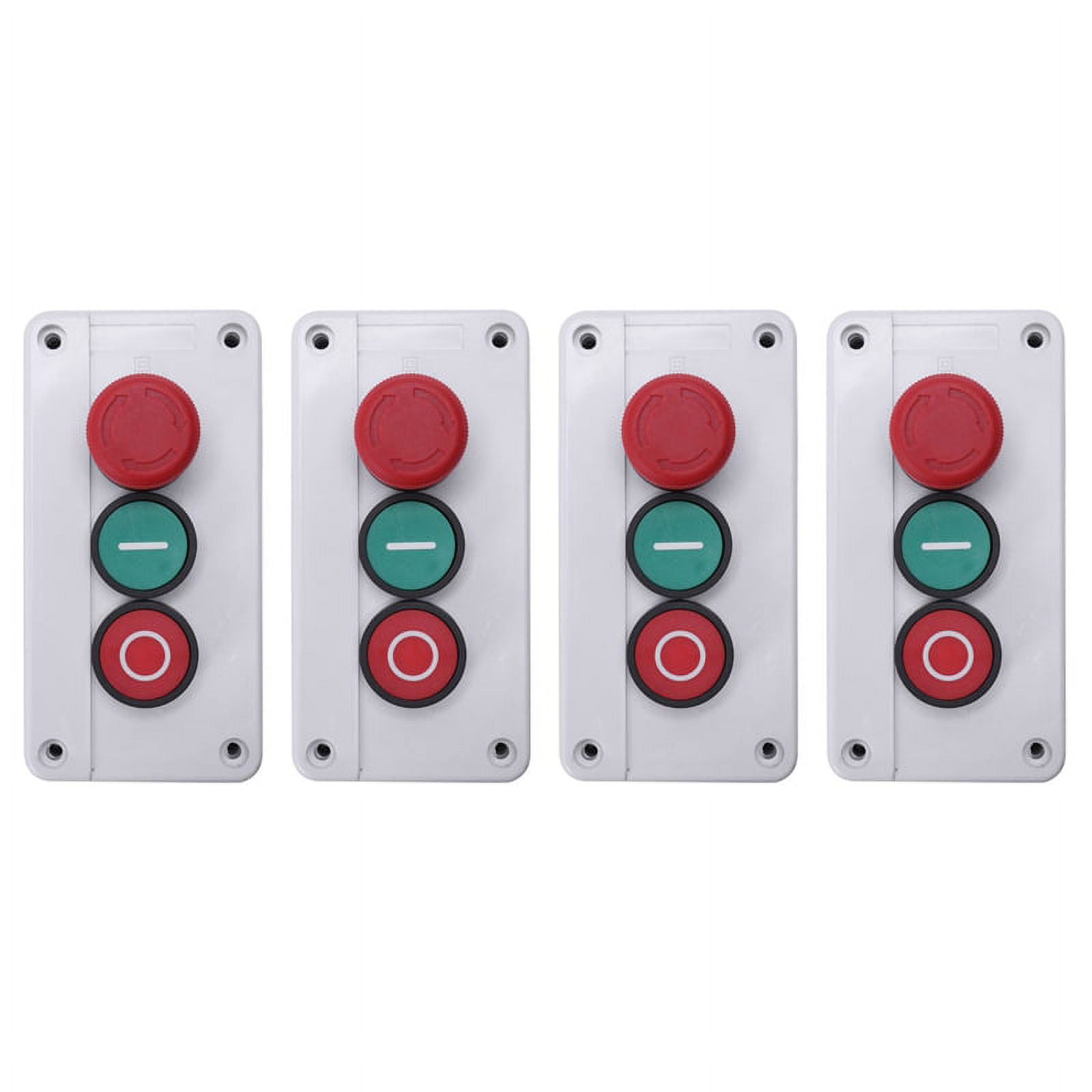 4X NC Emergency Stop NO Red Green Momentary Push Button Switch Station ...