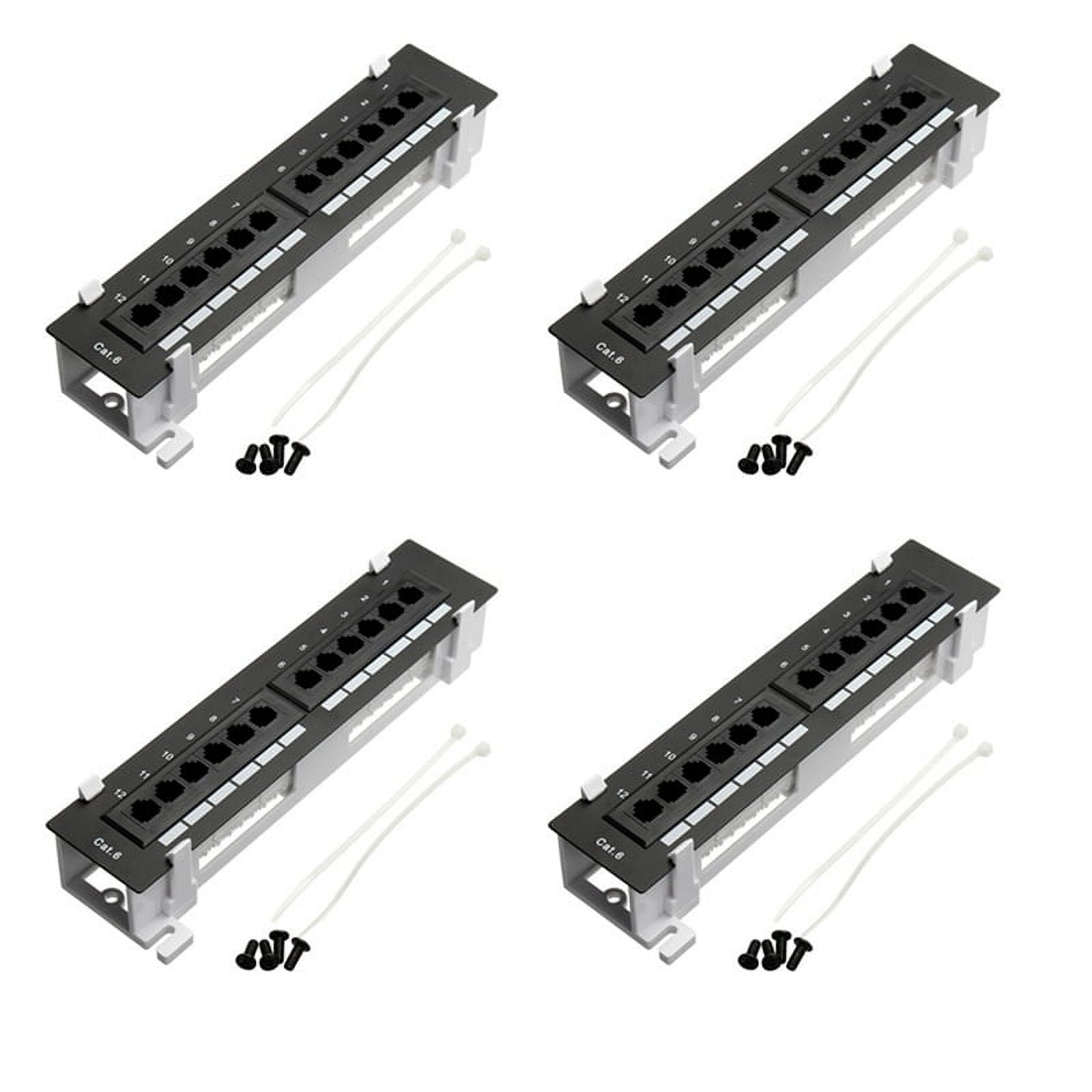 4X Network Tool Kit 12 Port CAT6 Patch Panel RJ45 Networking Wall Mount ...