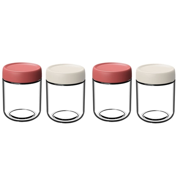 4X Oats Containers with Lids, Glass Jars with Airtight Lids, Wide Mouth ...