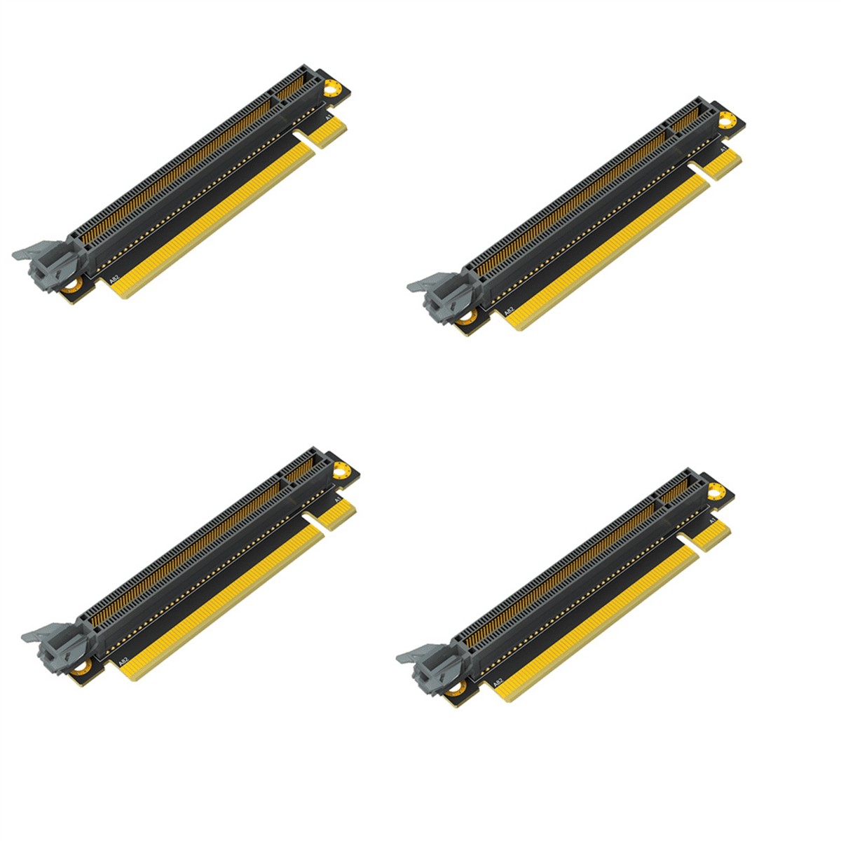 4X PCI-E 16X 3.0 90 Degree Reverse Male to Female Riser Card for 1U ...