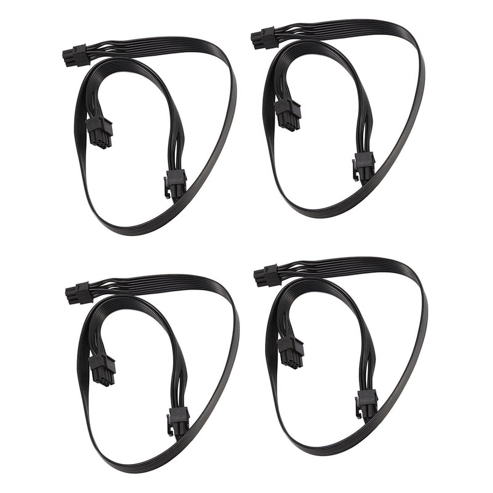 4X PCI-E 6 Pin to 2 Ports 6+2 Pin Power Supply Cable 6Pin to 8Pin for V ...