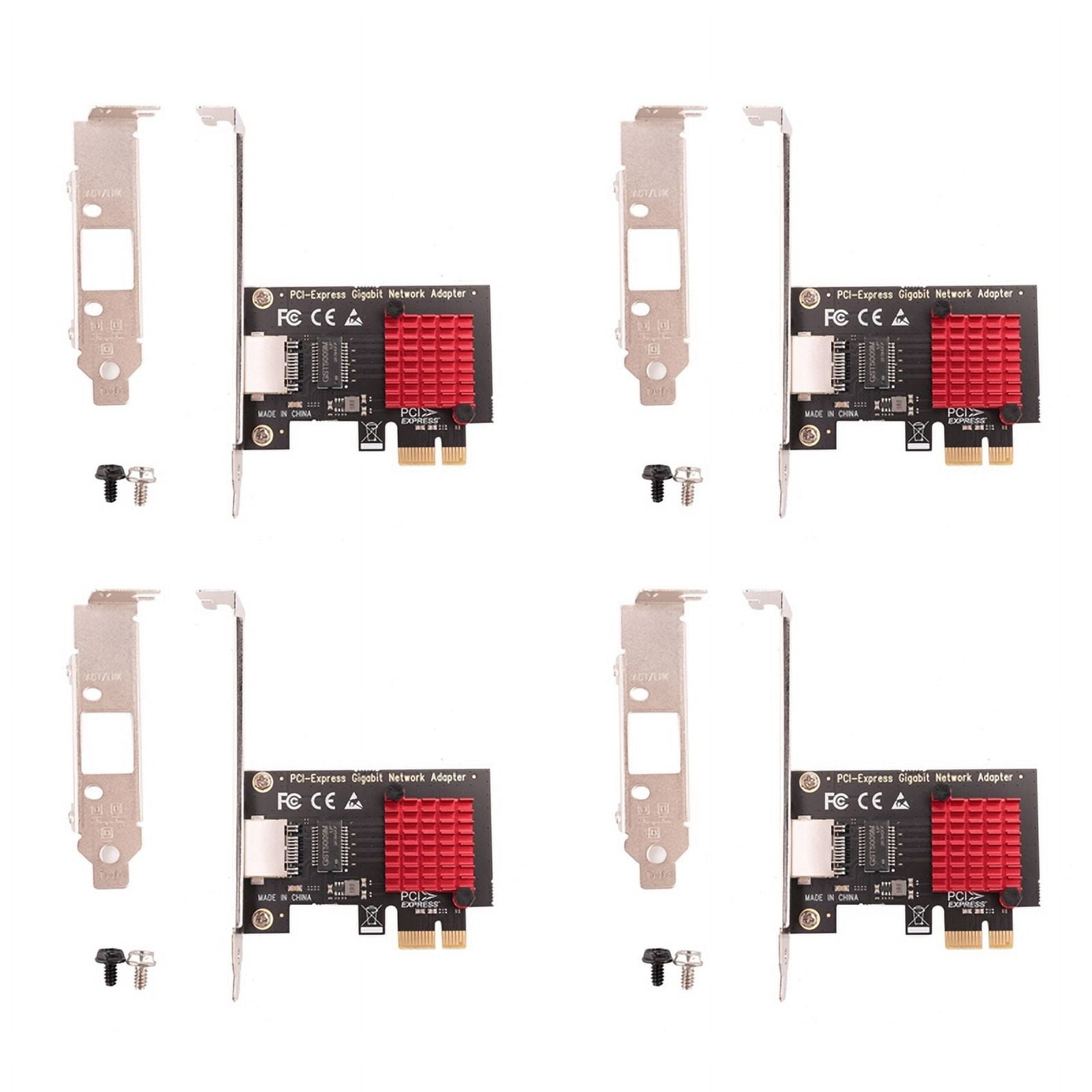 4X PCIE Card Gigabit Network Card 10/100/1000Mbps RJ45 Wired Network ...