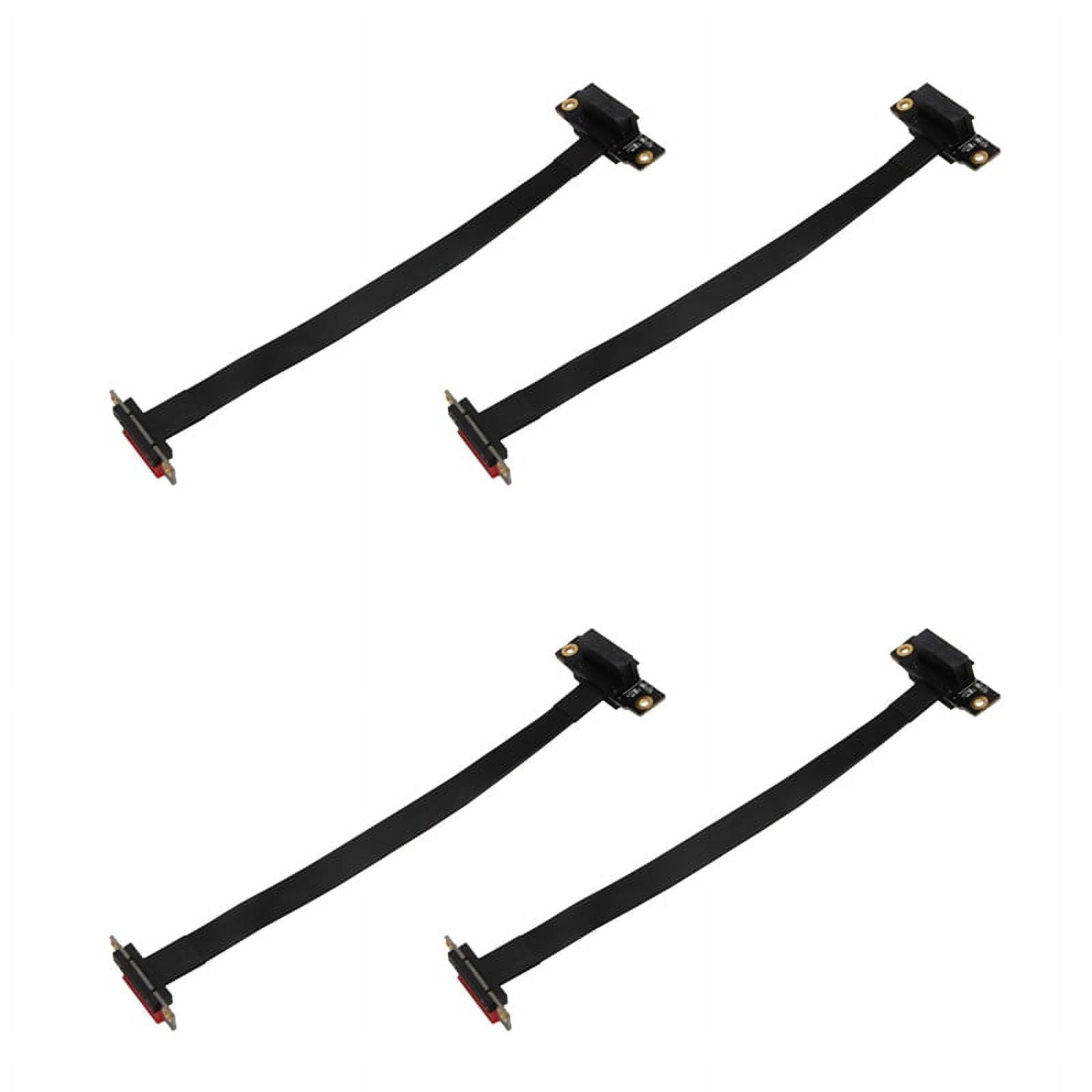 4X PCIE X1 Riser Cable Dual 90 Degree Right Angle PCIe 3.0 X1 to X1 ...