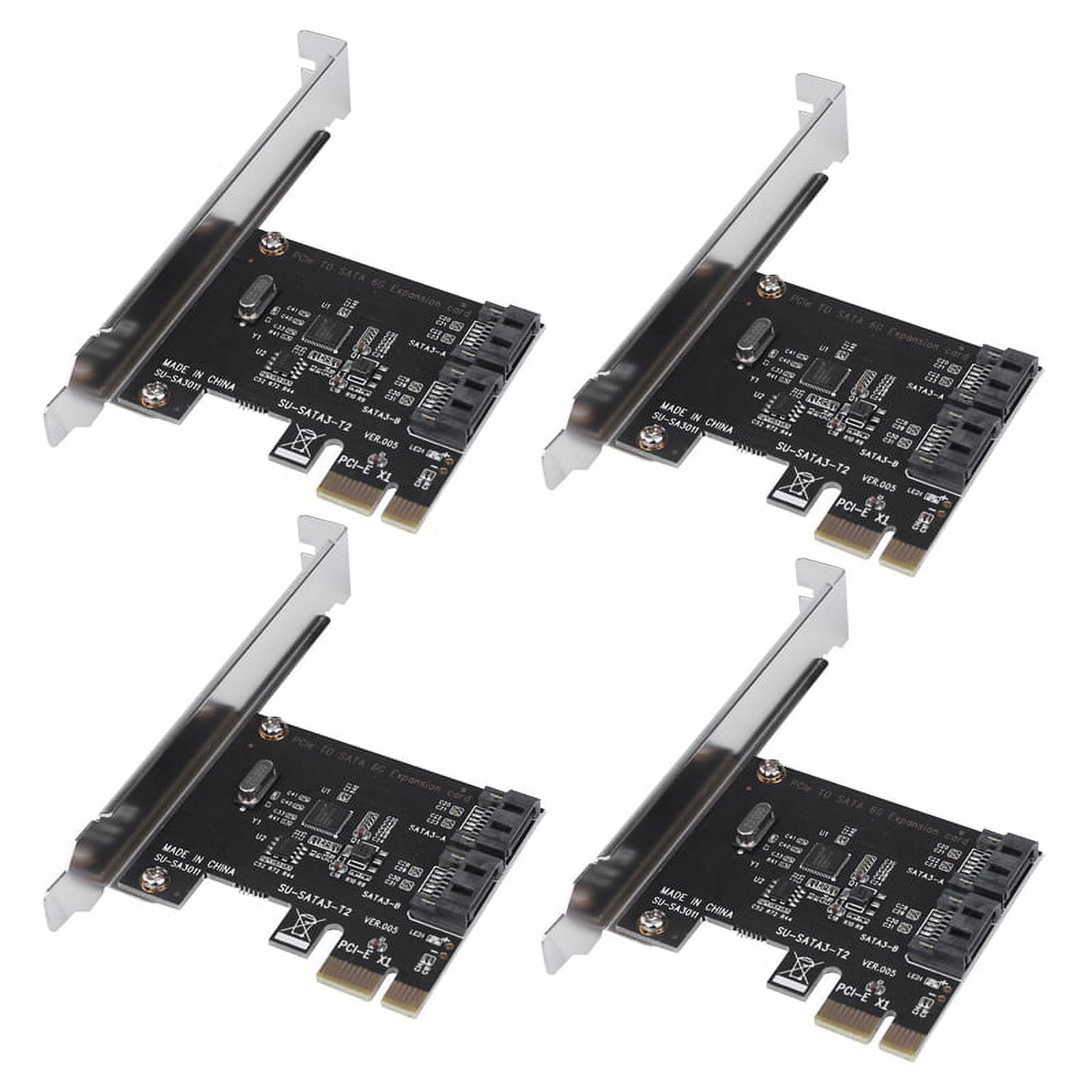 4X PCIe PCI Express to SATA3.0 2-Port III 6G Expansion Controller Card ...