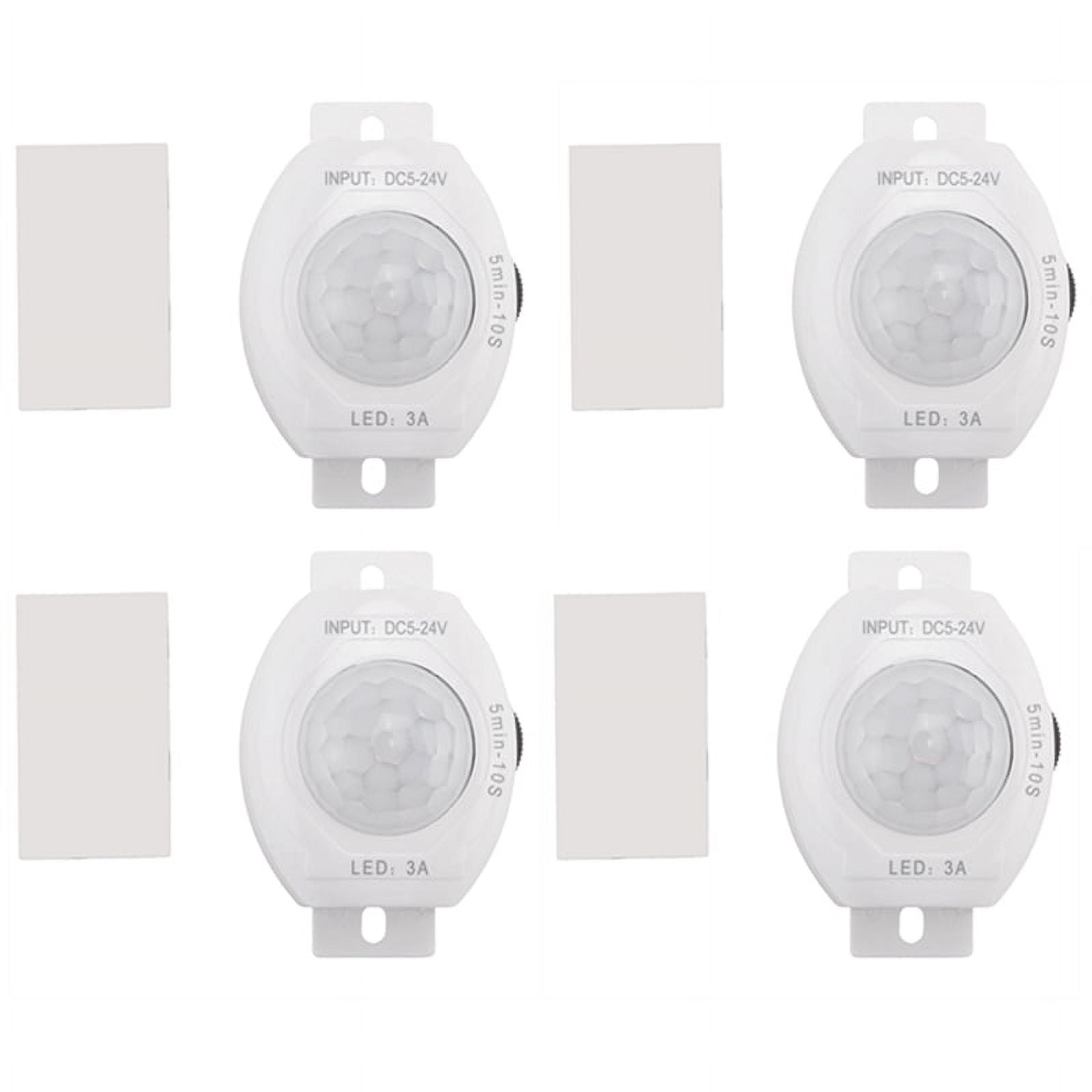 4X PIR Infrared Motion Sensor Detector DC5-24V Auto On/ Switch LED ...