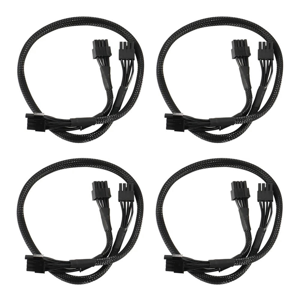 4X PSU 8Pin To Dual 8Pin(6+2) Pin Pcie Modular Power Supply Cable For ...