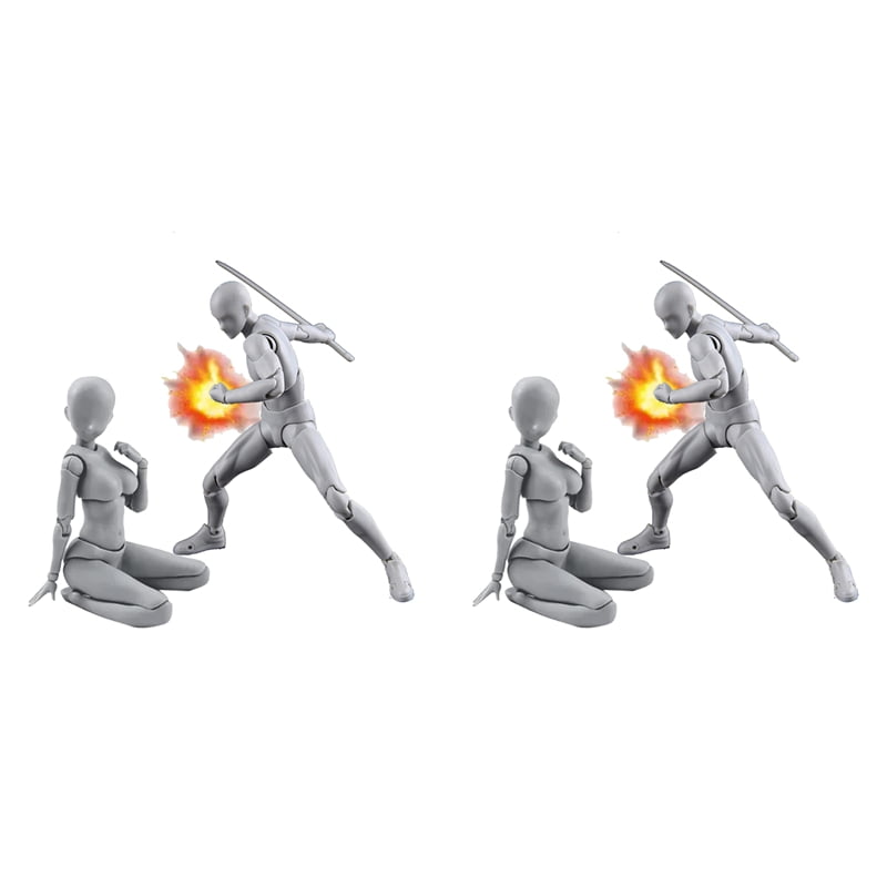 4X PVC Model with Box Drawing Figure Models for Artists(Female+Male ...