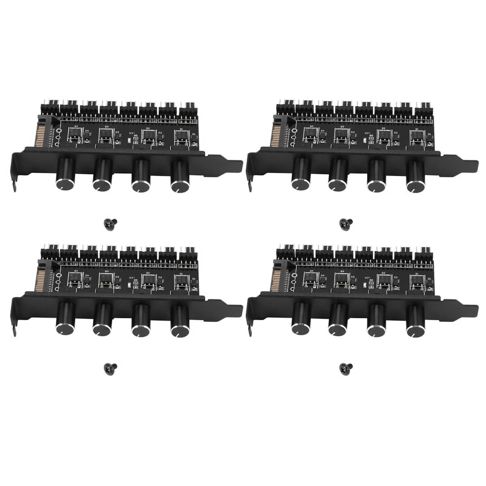 4X Pc 8 Channels Fan Hub 4 Knob Cooling Fan Speed Controller for Cpu ...