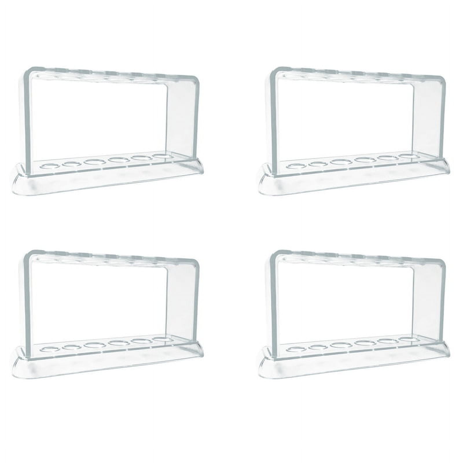 4X Plastic Clear Test Tube Rack 6 Holes Stand Lab Test Tube Stand Shelf ...