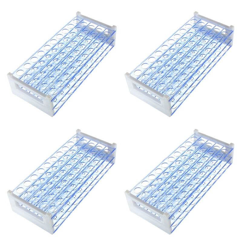 4X Plastic Test Tube Stand Bracket Rack for 12-13MM Test Tubes 50 Hole ...
