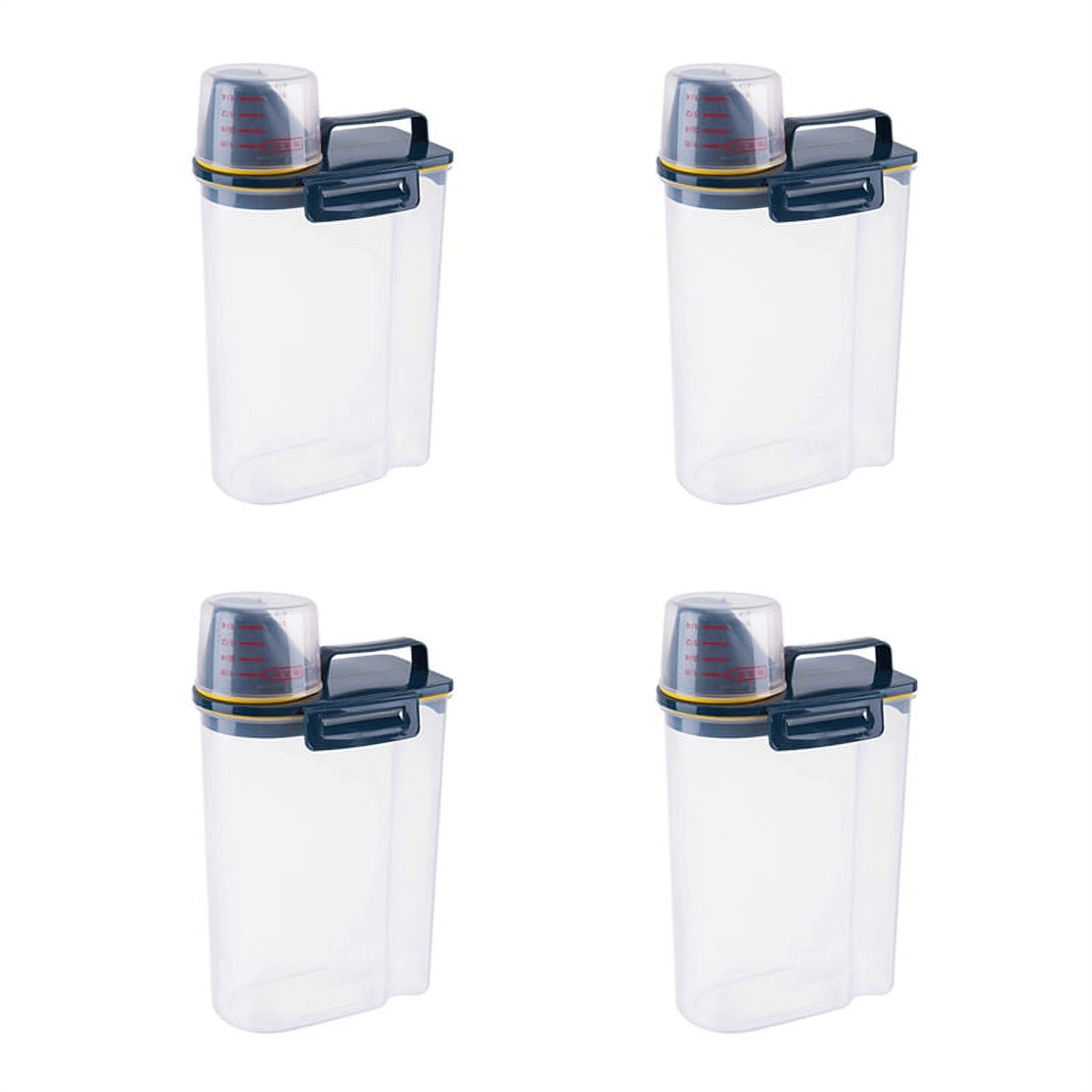 4X Powder Storage Box Kitchen Rice Storage Bin Rice Grains Container ...