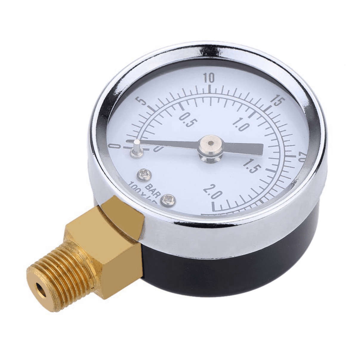 4X Pressure Gauge - 0 - 30 Psi 0 - 2 Bar Mini Dial Gauge Compressor ...