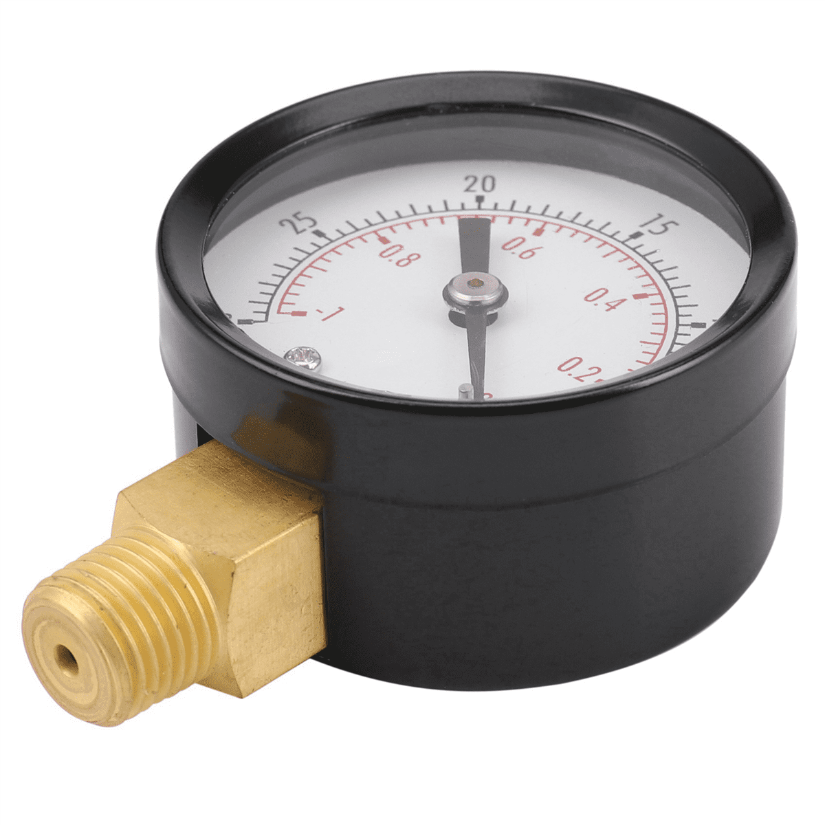 4X Pressure Gauge - 0 - -30inHg 0 - -1 Bar Mini Dial Air Pressure Gauge ...