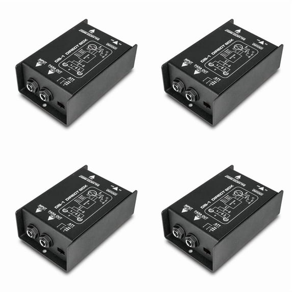4X Professional DIRECT BOX Single Channel Passive DI-Box Direct ...