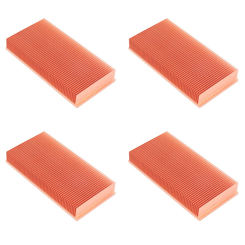 4X Pure Copper Heatsink 100X50X15mm Skiving Fin Heat Sink Radiator for ...