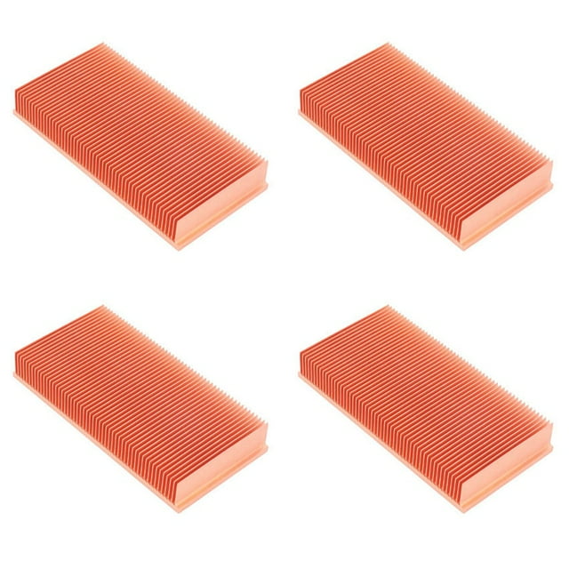 4X Pure Copper Heatsink 100X50X15mm Skiving Fin Heat Sink Radiator for ...
