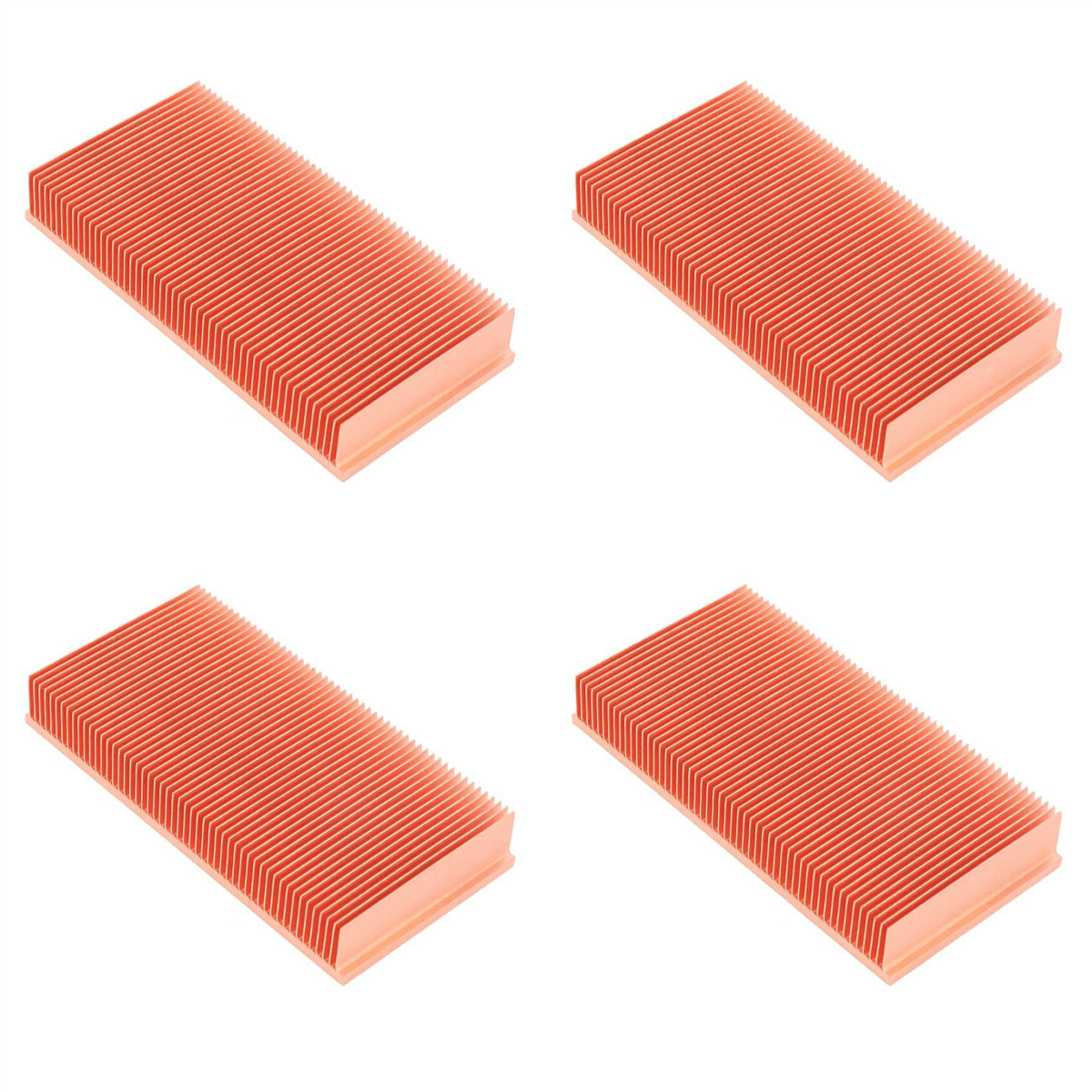 4X Pure Copper Heatsink 100X50X15mm Skiving Fin Heat Sink Radiator for ...