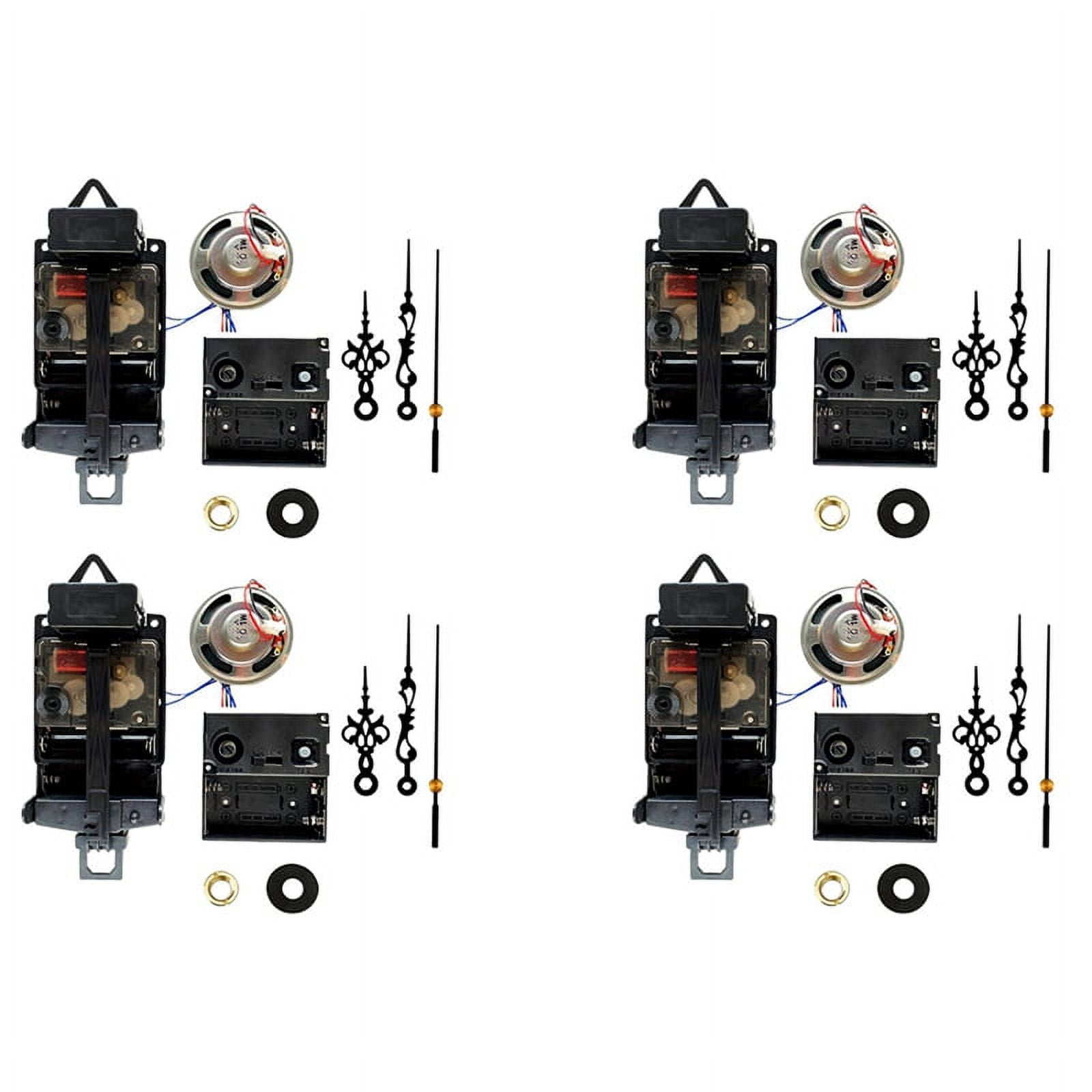 4X Quartz Pendulum Clock Movement with Black Hands,with Music Box ...