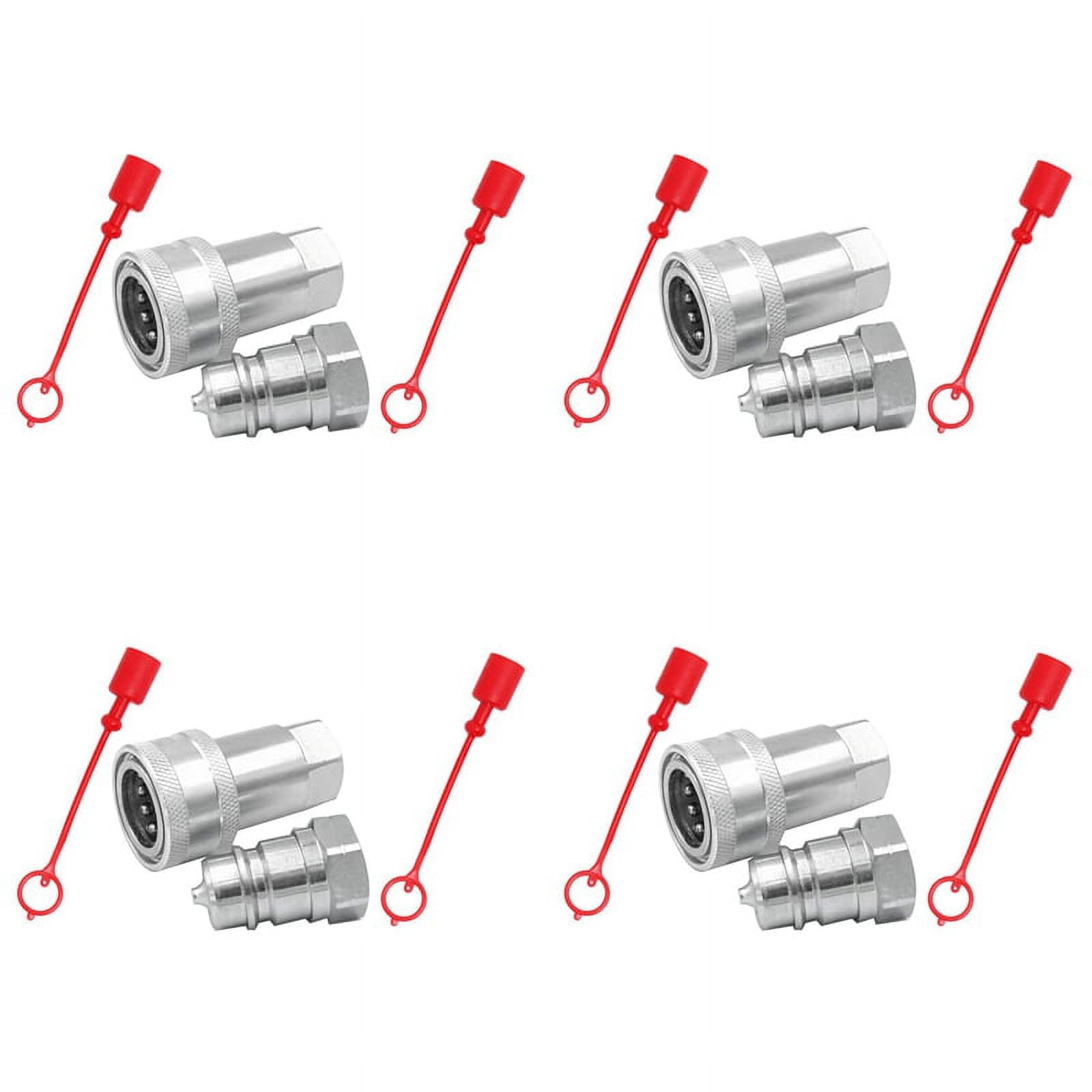 4X Quick Release Fitting ISO7241-A NPT Hydraulic Coupling Connector 1 ...