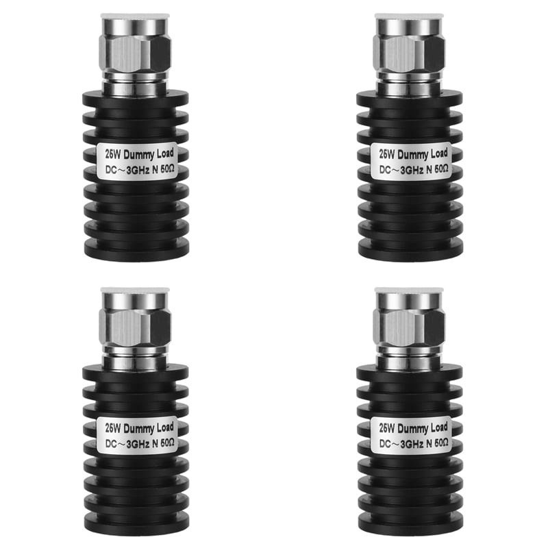 4X RF Coax 25W N Male Connector Small 50 Ohm DC-3GHz , Dummy Load Plug - Walmart.com