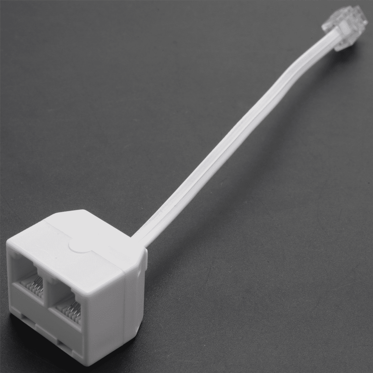 4X RJ11 6P4C Phone Splitter 1 Male 2 Female - White - Walmart.com