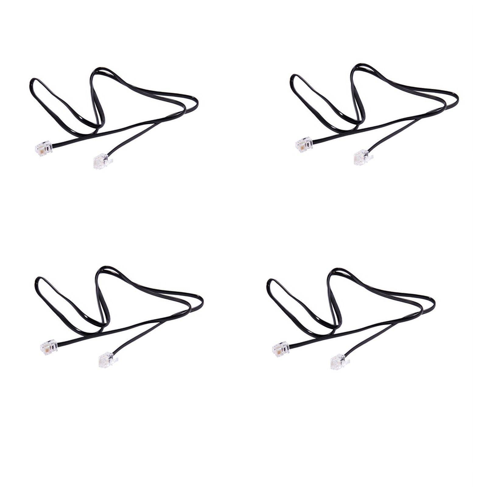 4X RJ11 6P4C Telephone Cable Cord ADSL Modem 1 Meters - Walmart.com