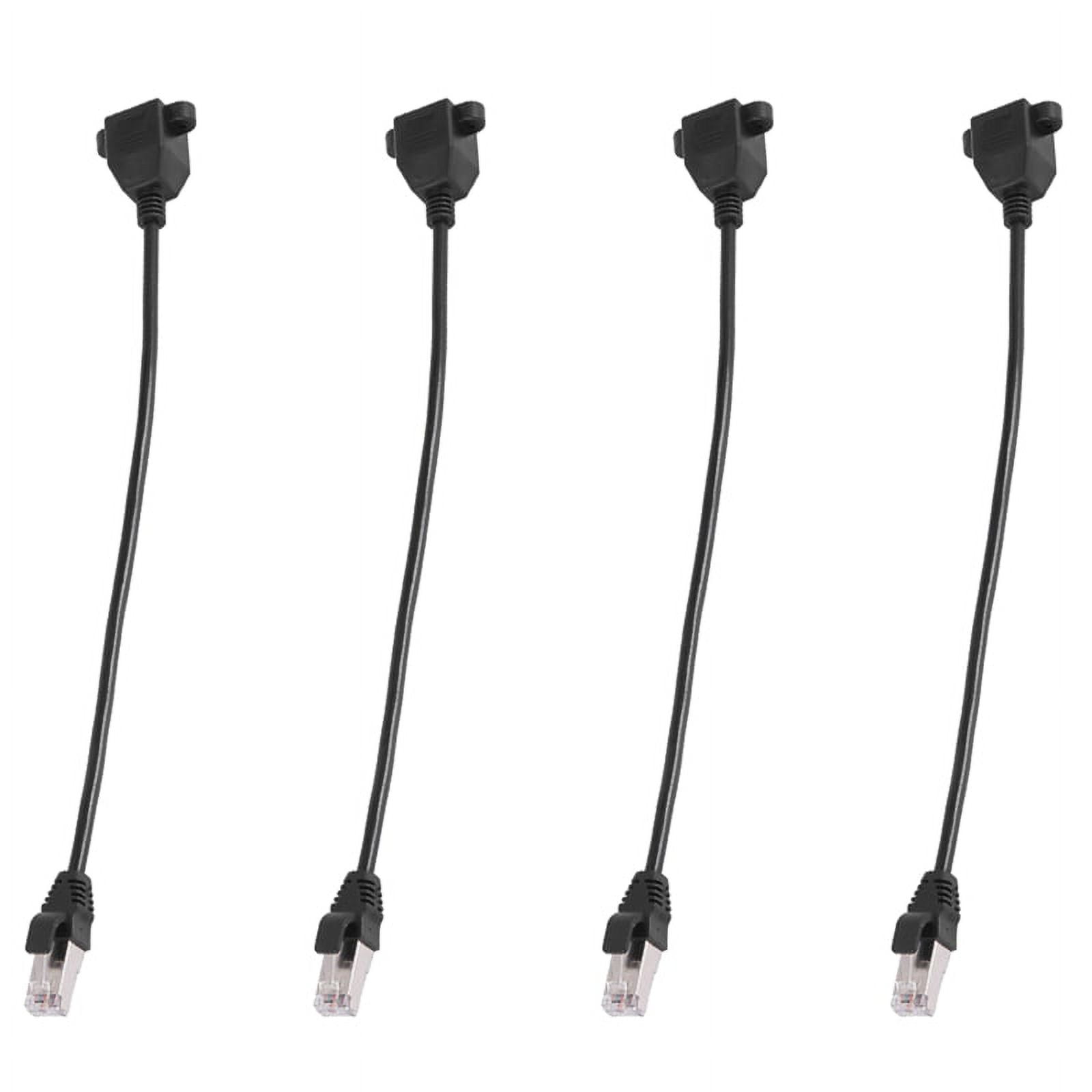 4X RJ45 Female to Male Adapter Network Extension Cable Panel Mount 27cm ...