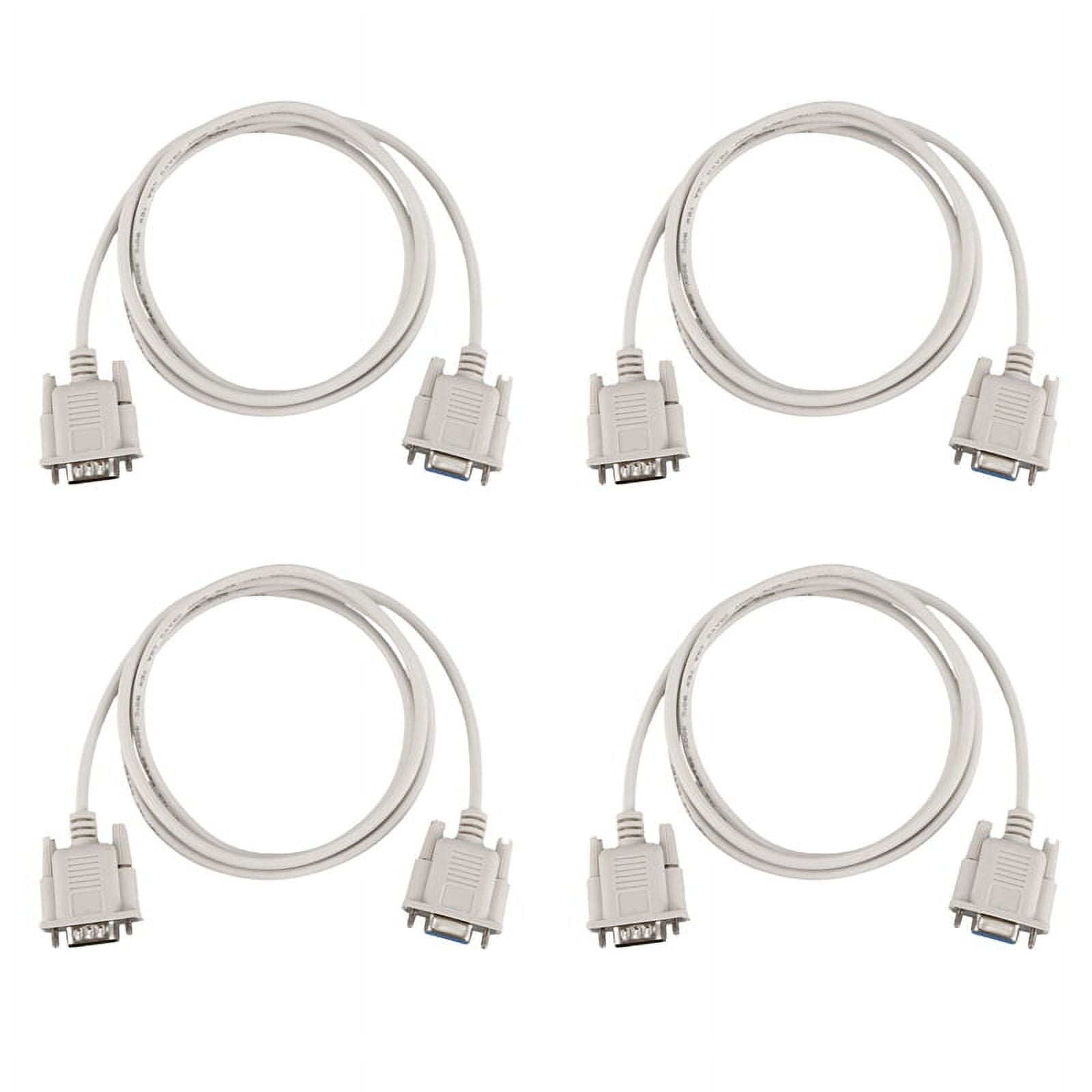4X RS232 DB9 9 Pin Male to Female Serial Port Cable Industrial Adapter ...